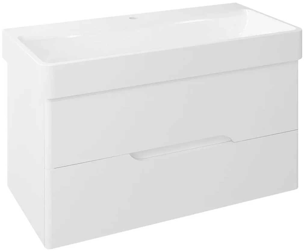 Sapho MEDIENA umyvadlová skříňka 96,5x50,5x48,5cm, bílá mat/bílá mat - MD100