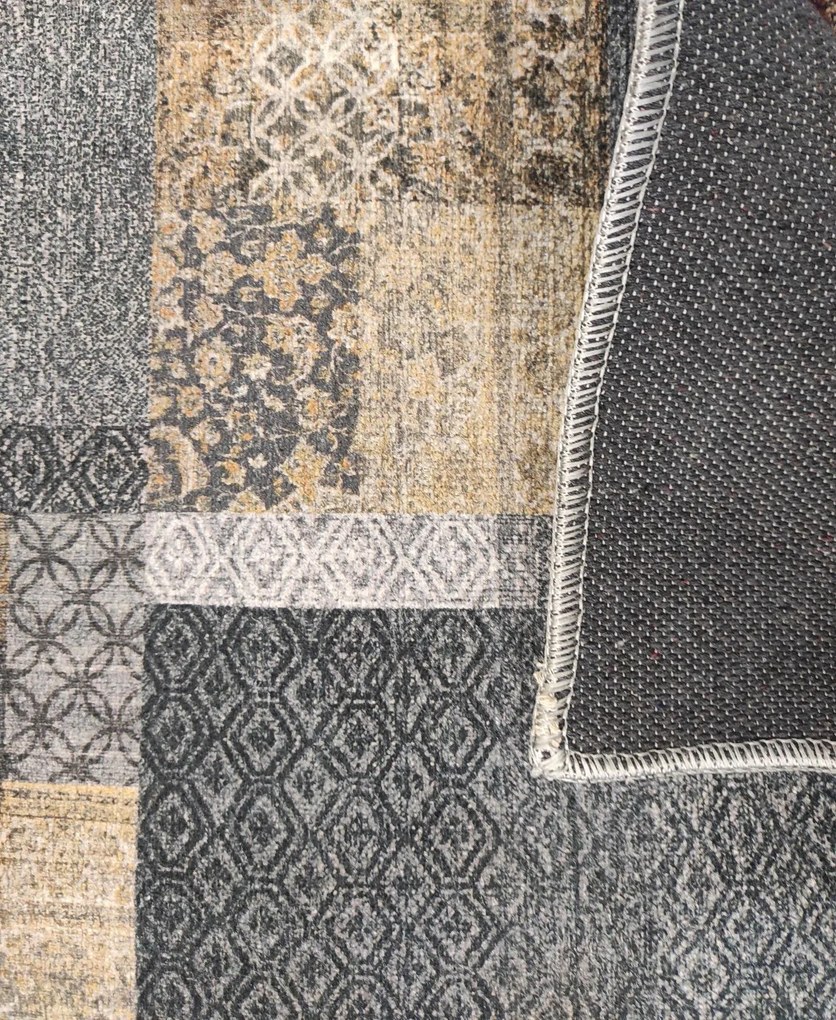 Spoltex, Kusový koberec Edessa 1300 Grey, 120x170, šedá, chodba / předsíň