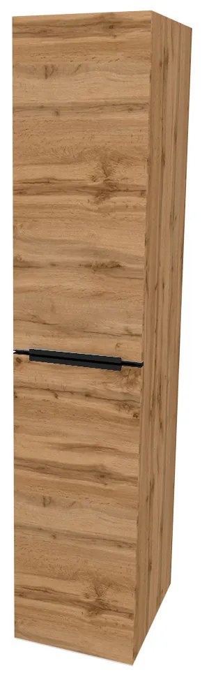 Mereo Mereo, Mailo, koupelnová skříňka vysoká 170 cm, černé madlo, Multidecor, CN594LPBDWOT