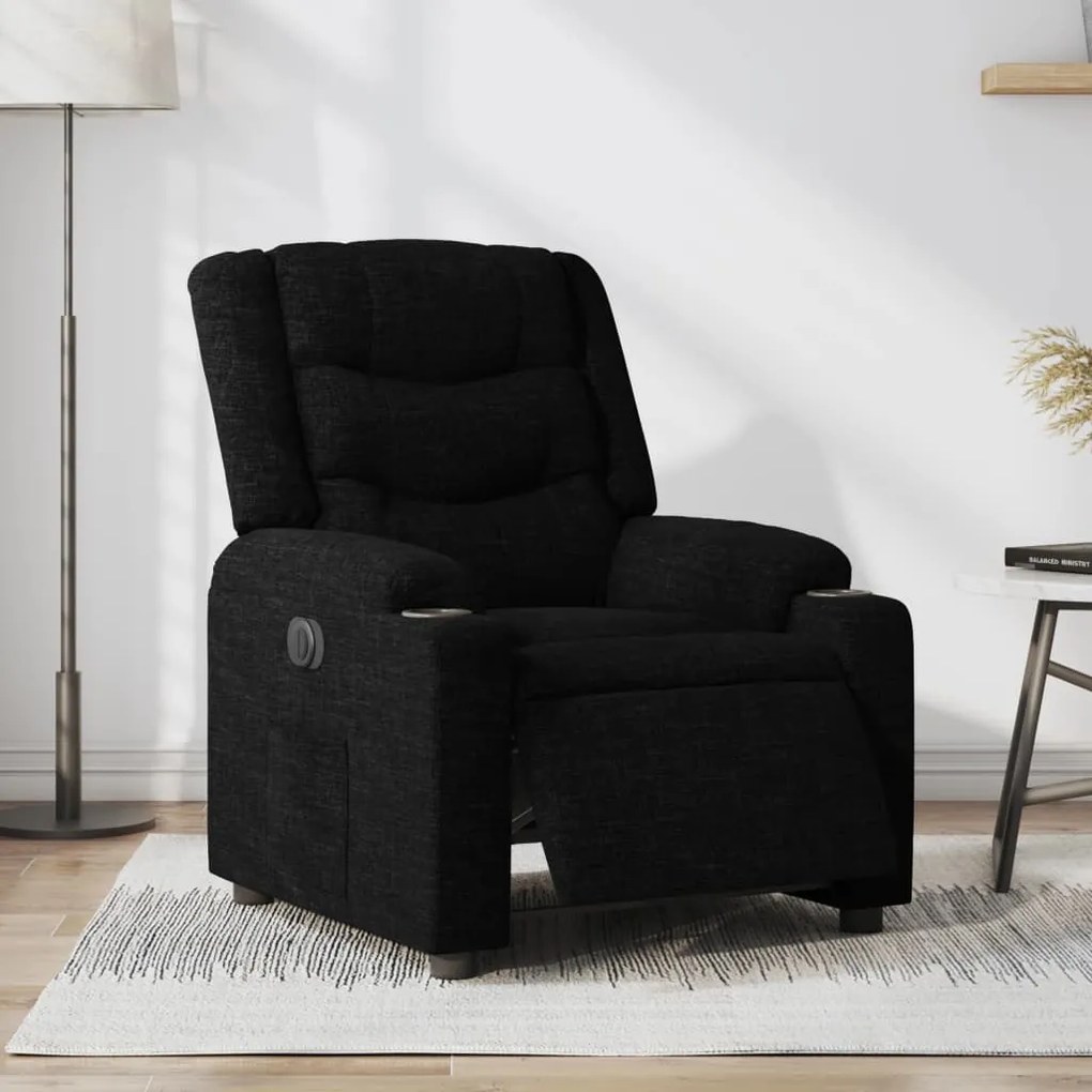 Elektrické polohovací křeslo černé textil 3206569