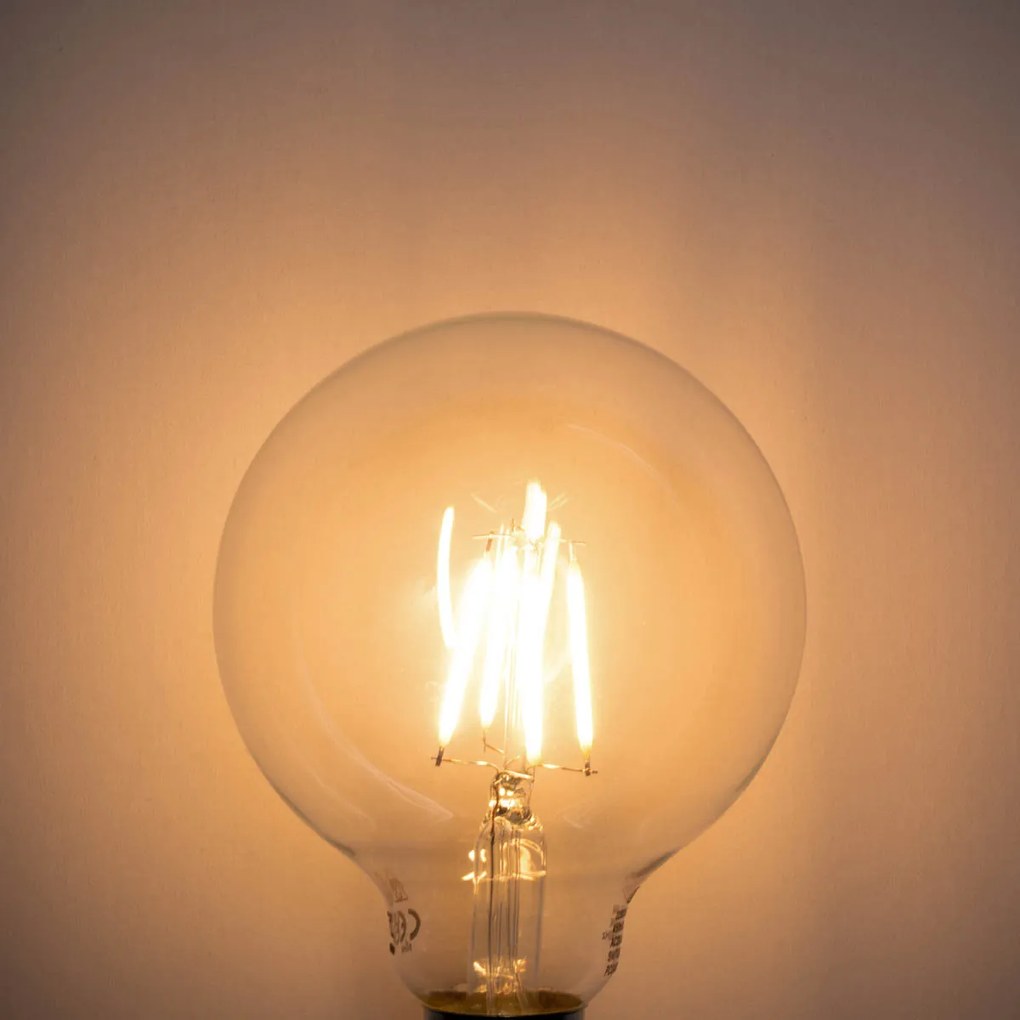 Sada 5 stmívatelných LED žárovek E27 G95 5W 450LM 2200K
