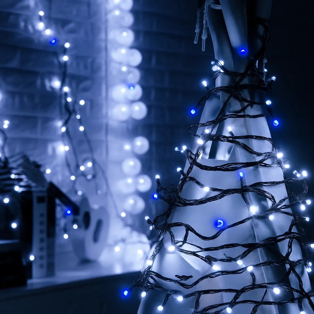 Vánoční světýlka venkovní FLASH studená bílá 300 LED