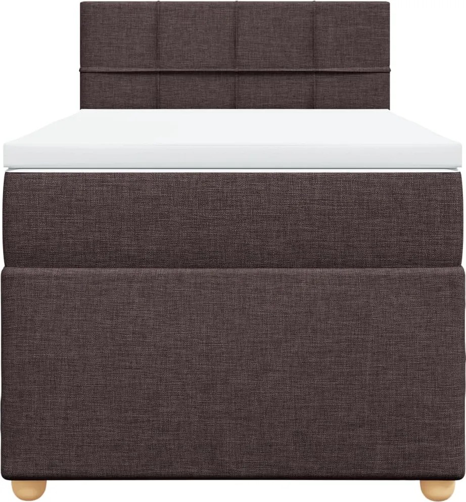 Box spring postel s matrací tmavě hnědá 100 x 200 cm textil 3288894