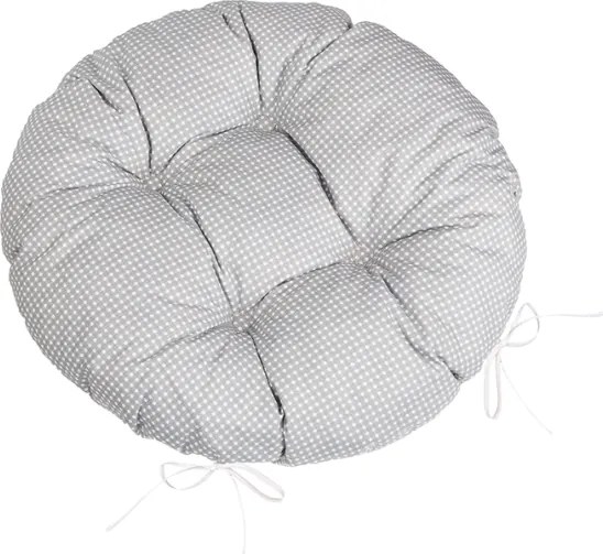 Bellatex Sedák Adéla prošívaný kulatý průměr 40 cm Kostička Šedá,Bílá