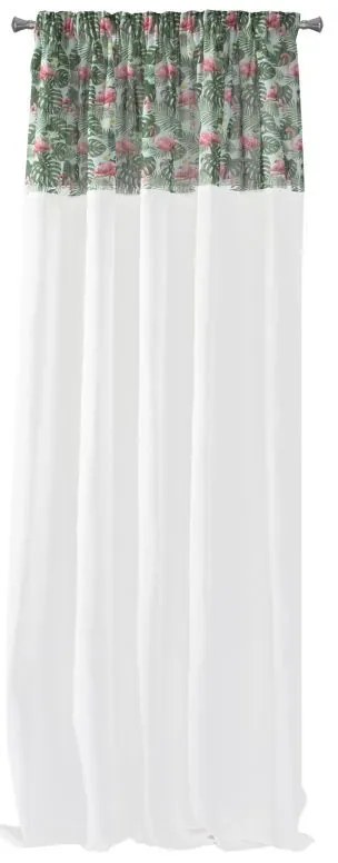 Bílá záclona na pásce BOTANIC 140x250 cm