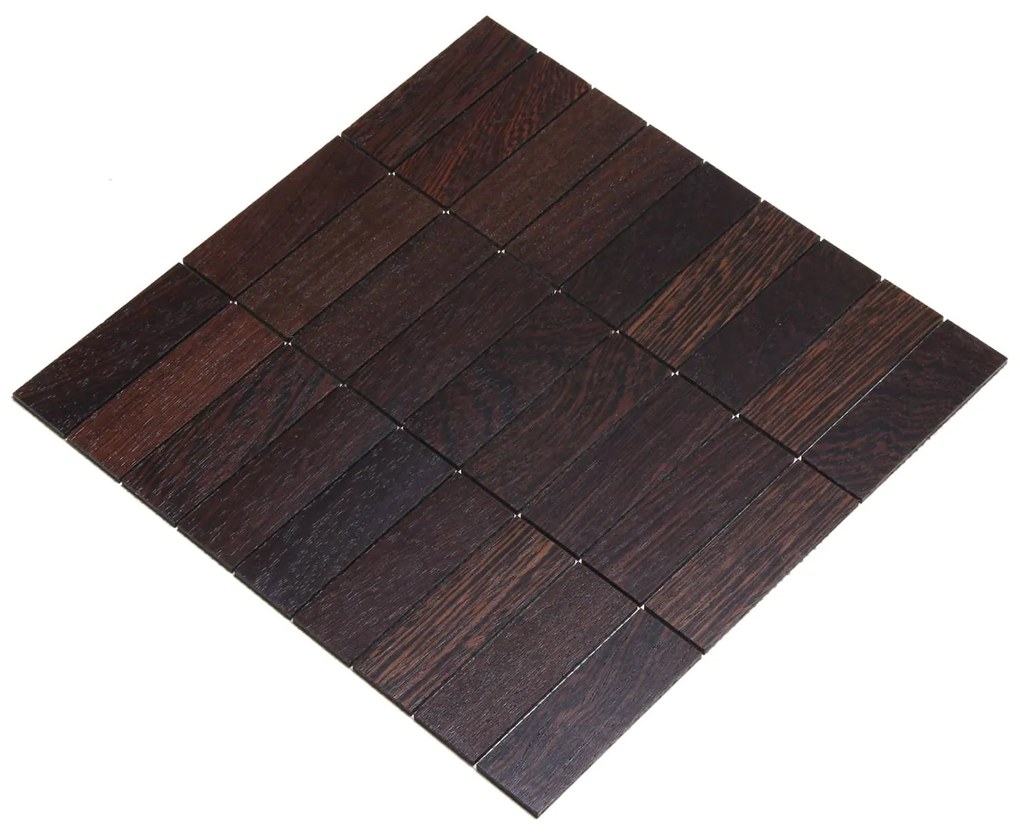 Wenge mozaika- dřevěný obklad 30 x 93 mm