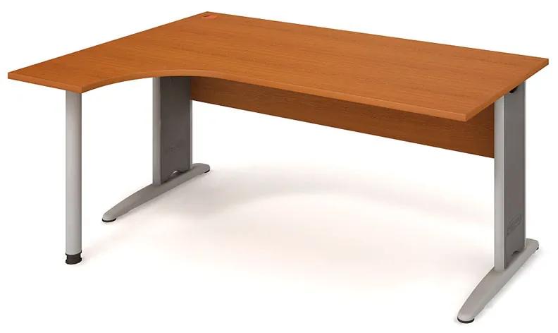 HOBIS Rohový ergonomický kancelářský psací stůl SELECT, 1800 x 1200 mm, pravý, třešeň