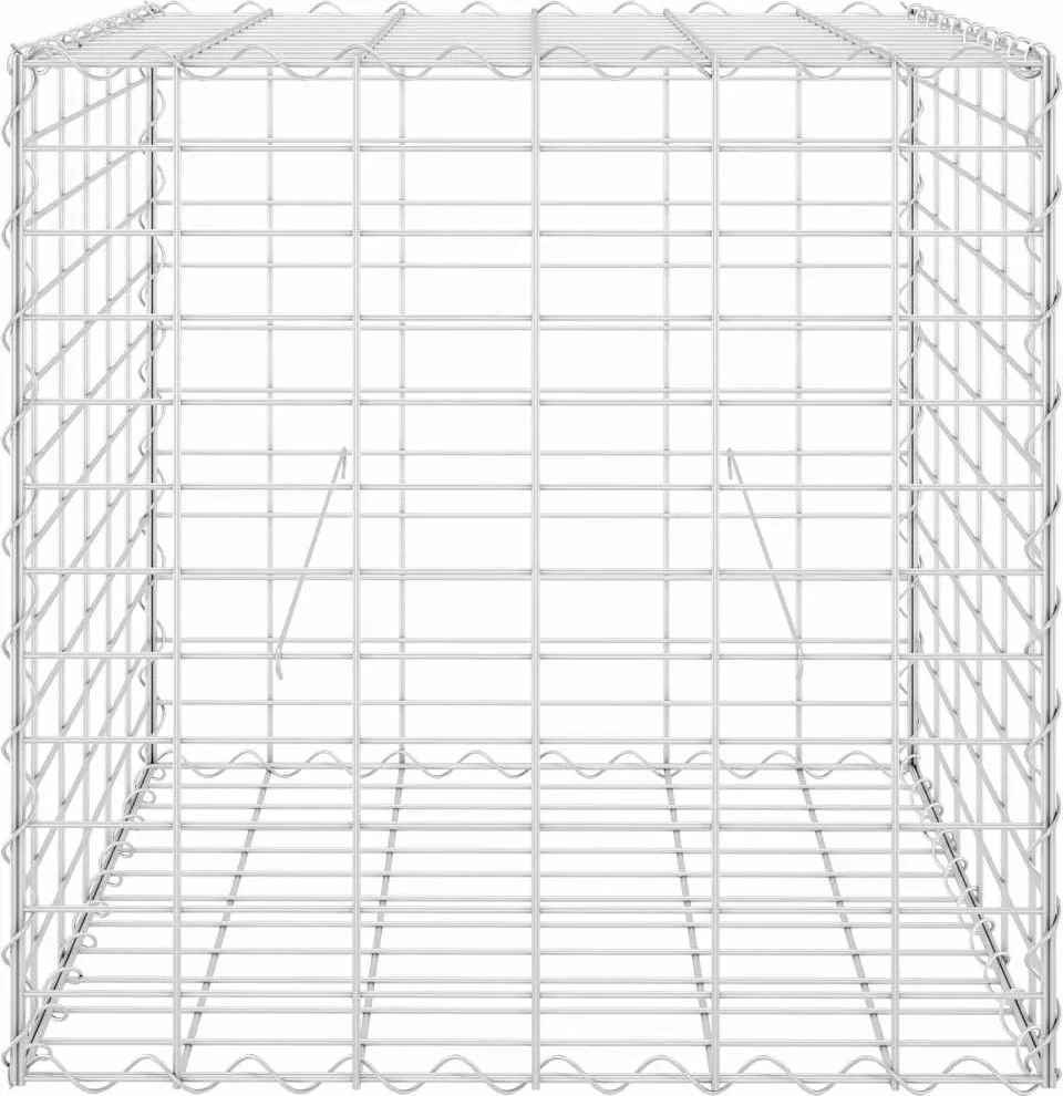 Gabionový vyvýšený záhon krychle ocelový drát 60 x 60 x 60 cm 145651