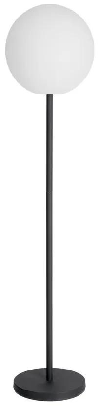 OnaDnes -20% Bílá plastová stojací LED lampa Kave Home Dinesh 155 cm s černou podnoží