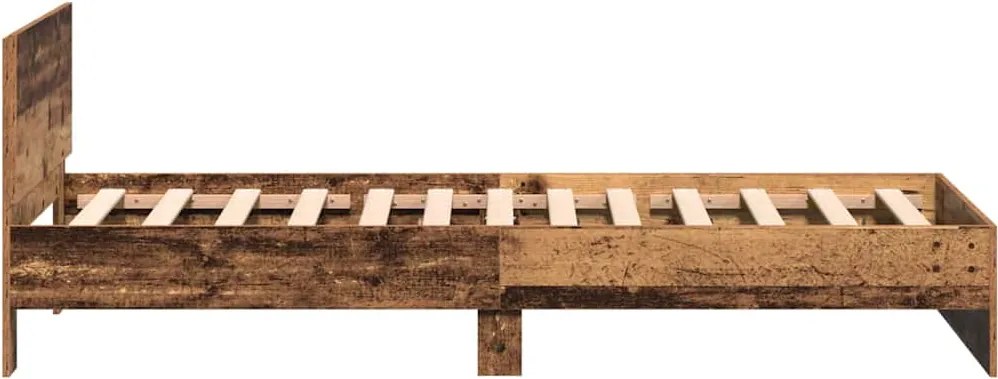 Rám postele s čelem s čelo Staré dřevo 203 x 104 x 70 cm 3376050