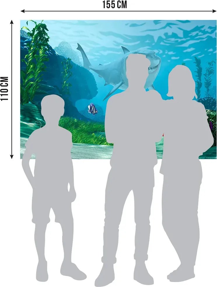 Dětská vliesová fototapeta na zed' Hledá se Nemo Bruce, Disney | 155 x 110 cm | DFTDNM 5230