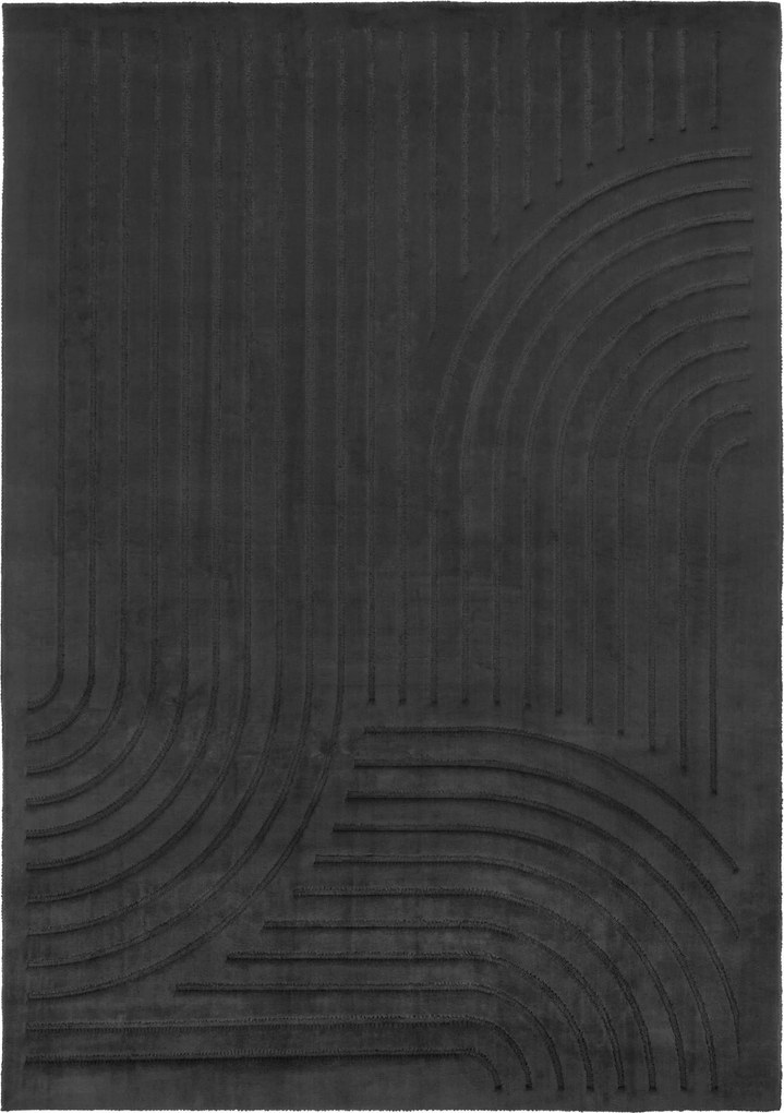 XXXLutz KOBEREC S VYSOKÝM VLASEM, 80/150 cm, antracitová Novel - Koberce vysoký vlas - 008104022154