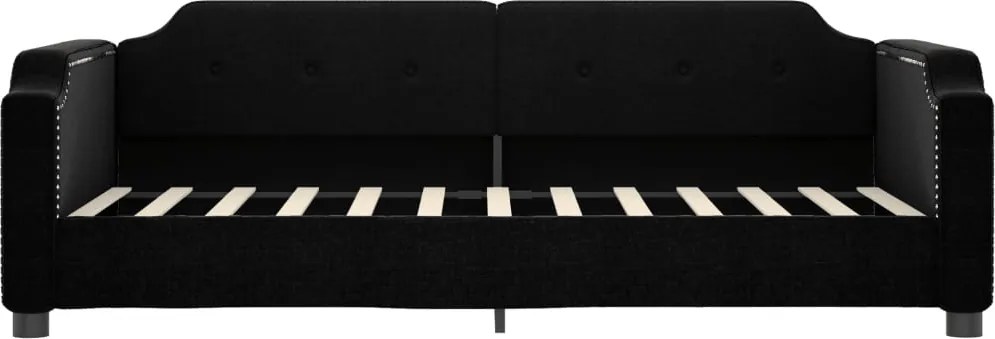 Válenda s přistýlkou černá 100 x 200 cm textil 3197641