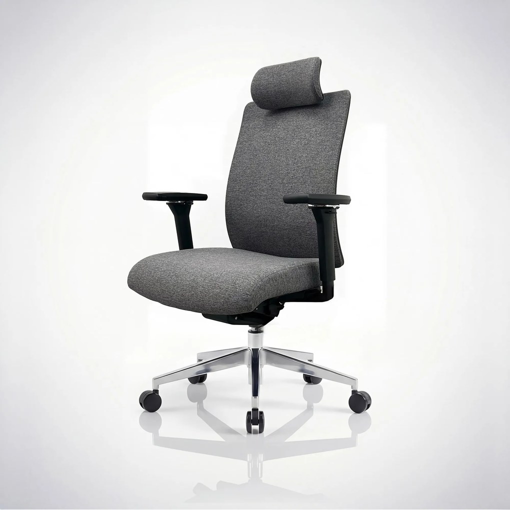 Ergonomická otočná kancelářská židle, tmavě šedá: VECTOR