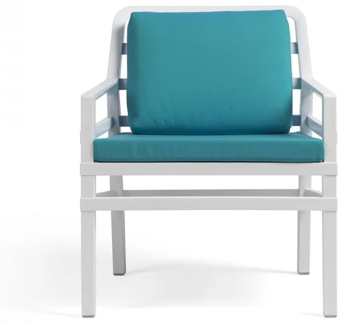 NARDI GARDEN - Židle ARIA POLTRONA bílá/modrá
