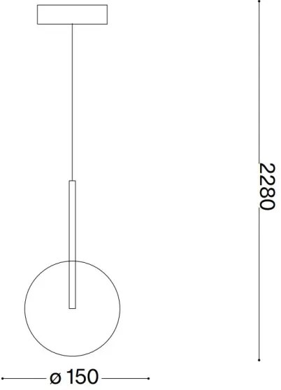 Ideal Lux - LED Lustr na lanku EQUINOXE 1xG4/2W/230V pr. 15 cm mosaz/čirá
