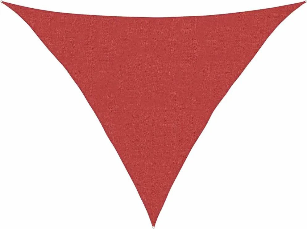 Plachta proti slunci 160 g/m² červená 2,5 x 2,5 x 3,5 m HDPE 311636