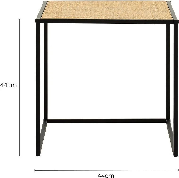 Ratanový odkládací stolek 44x44 cm Depok – Premier Housewares