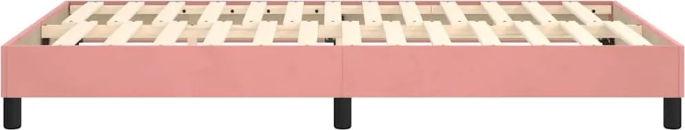 Rám postele s boxspringem růžový 120 x 200 cm samet 3120765