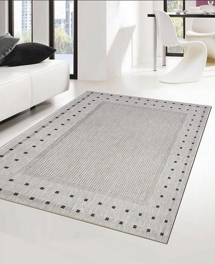 Kusový koberec FLOORLUX 20329 silver/black 240x330cm