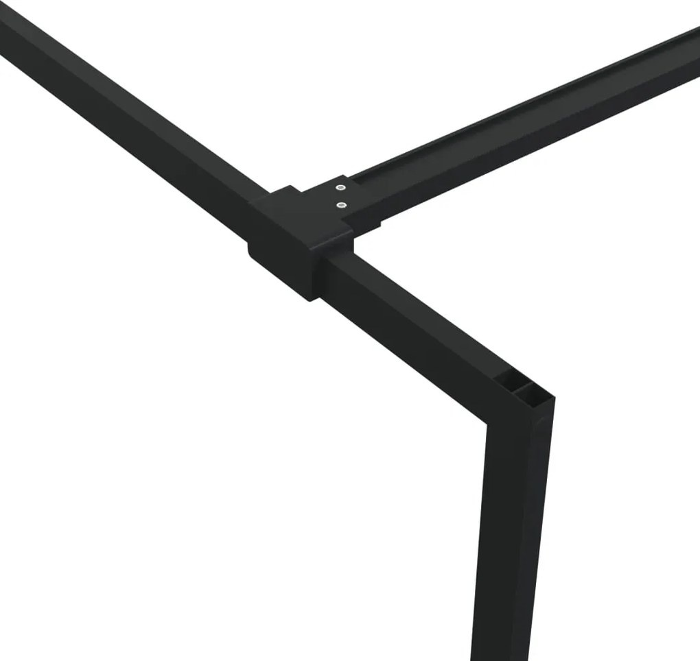 Sprchová zástěna walk-in černá 100 x 195 cm čiré ESG sklo 152147