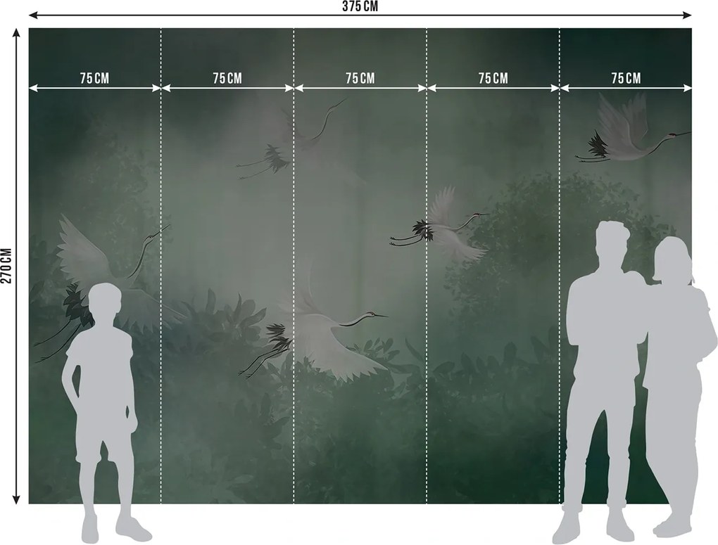 Fototapeta na míru Jeřábí Letka | Vliesová fototapeta na zed' | DFTNS1251