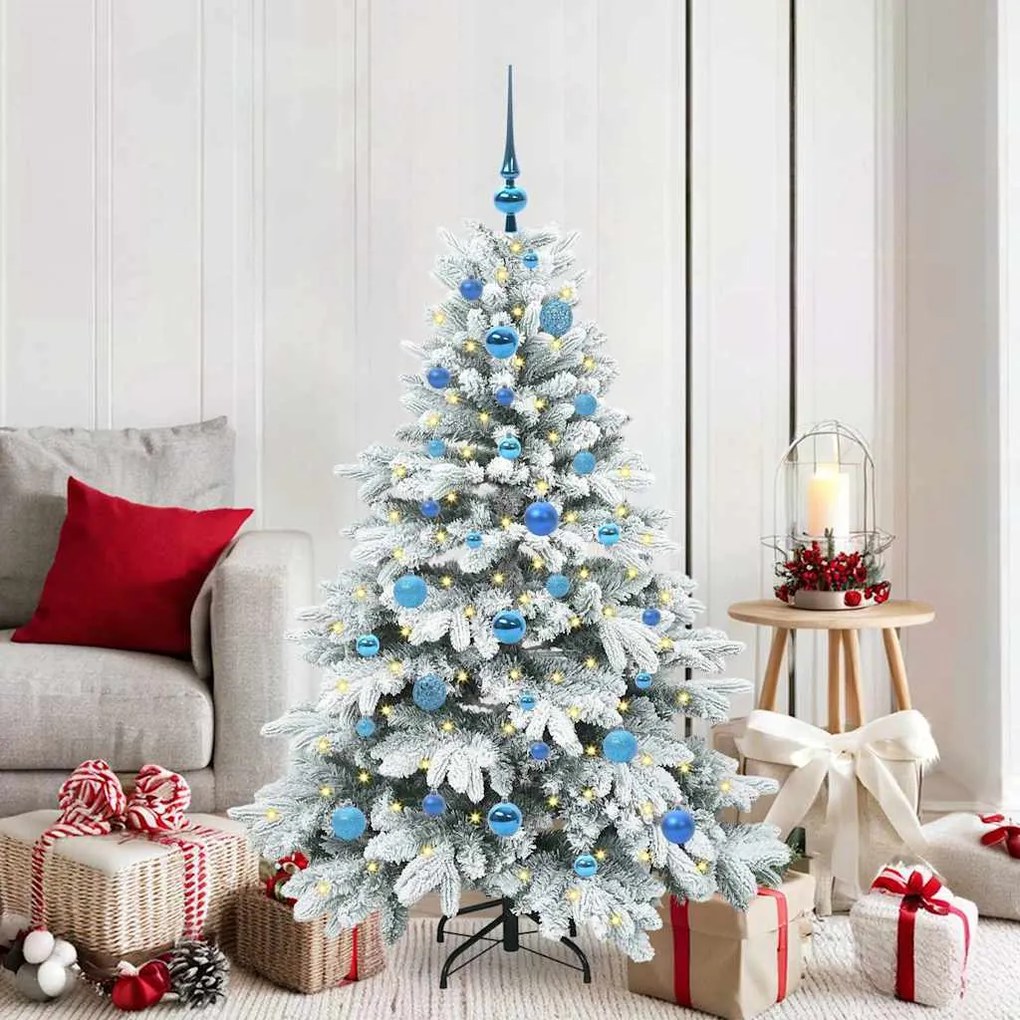 Umělý vánoční stromeček s 150 LED diodami Bílá 150 cm PE a PVC 3397608