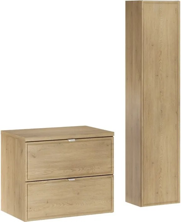 Koupelnová sestava Terra s deskou a skříňkami 60 cm dub cremona