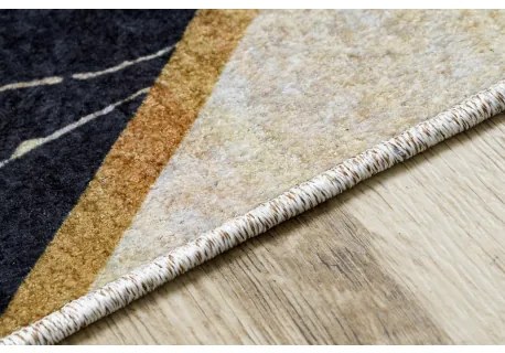 MIRO 52103.801 mycí kobereček Mramor, geometrická protiskluz zlatý velikost 140x190 cm | krásné koberce cz