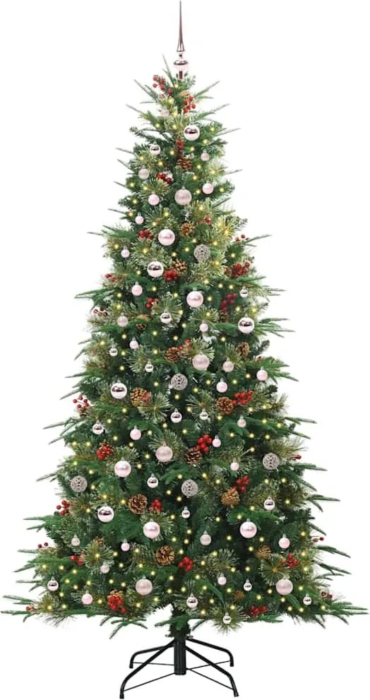 Umělý Skládací Vánoční Strom s stojanem Zelená 240 cm PE a PVC 3397447