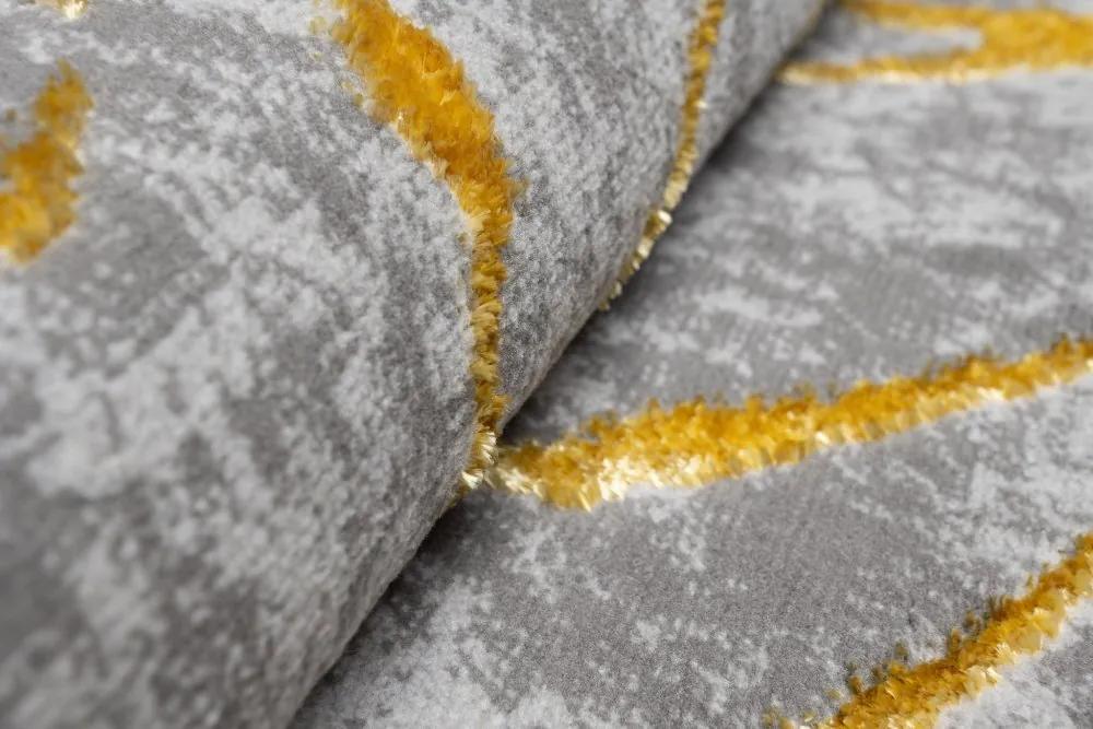 Exkluzivní moderní šedý koberec se zlatým motivem Šířka: 160 cm | Délka: 230 cm