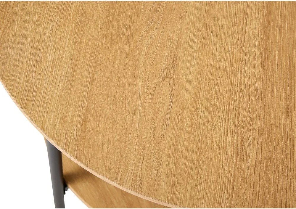 Kulatý odkládací stolek v dekoru dubu ø 50 cm Pensacola – Unique Furniture