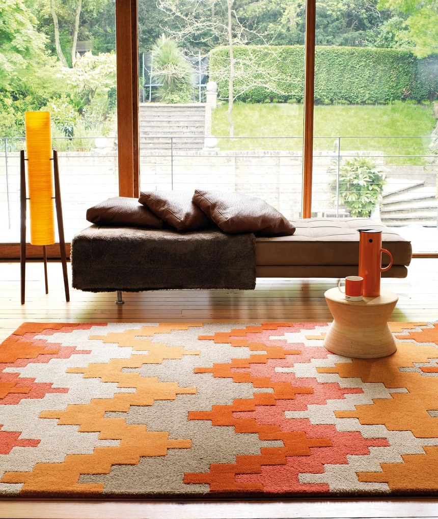 Bighome - Matrix koberec 120x170cm MAX23 Cuzzo - oranžová sienna