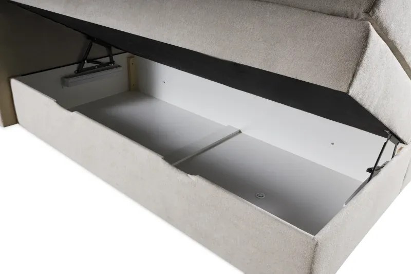 Kontinentální boxspring postel ANNA 200x220, šedá (gerra 90)