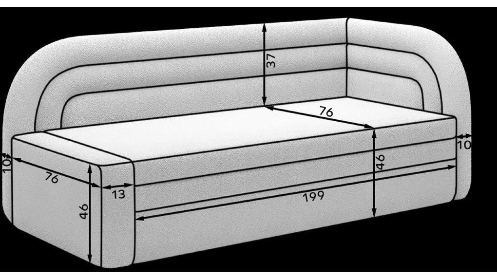 Eltap Rozkládací pohovka Fabillo levá Materiál a barva potahu: Royal 04 - světlešedá