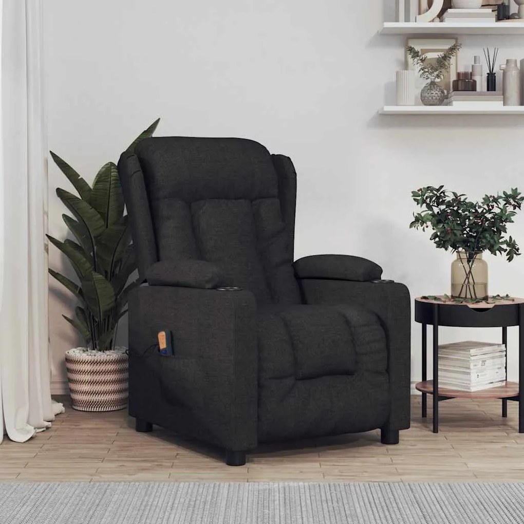 Masážní křeslo černé textil 339060