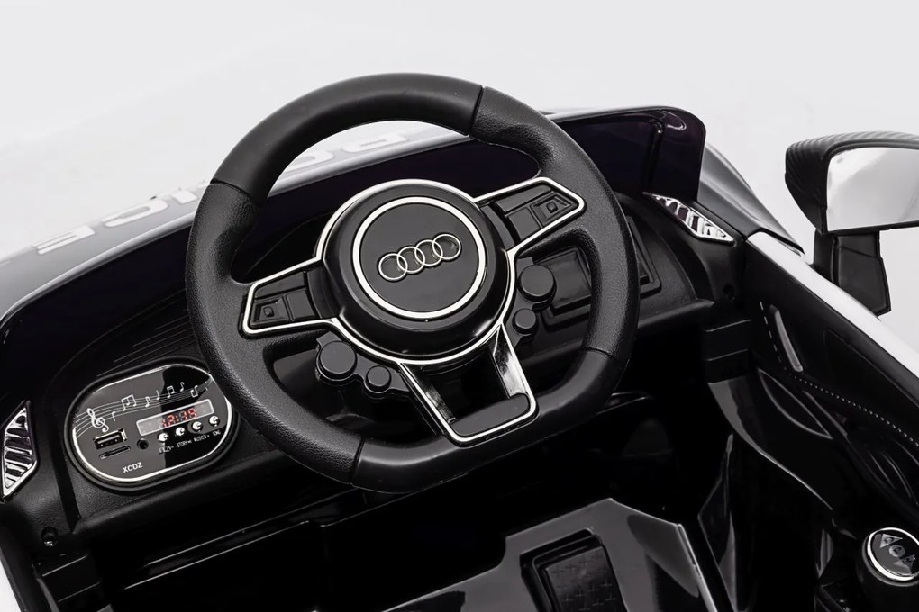 Ramiz Elektrické autíčko Audi R8 Policie na baterie + dálkové ovládání + EVA + pomalý start + MP3 LED