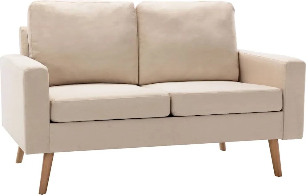2místná pohovka krémová textil 288706