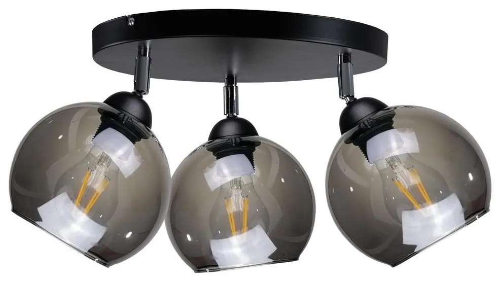 Keter Lighting Bodové svítidlo UNO 3xE27/60W/230V černá NA0232