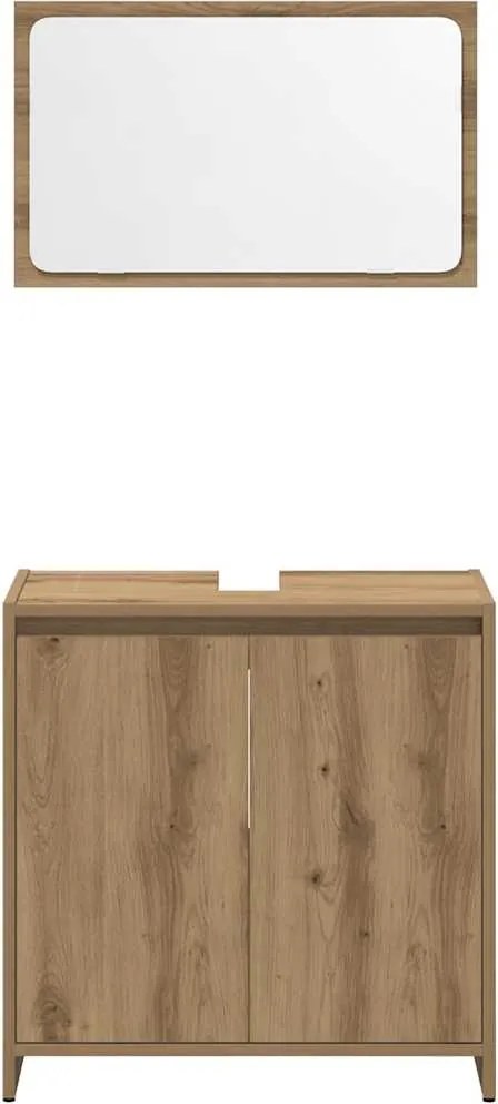 3dílná koupelnová sestava dub artisan kompozitní dřevo 3328564