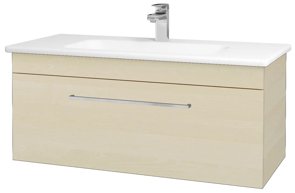 Dřevojas Koupelnová skříň ASTON SZZ 100 Varianta: N01 Bílá lesk / Úchytka T06 / D05 Oregon