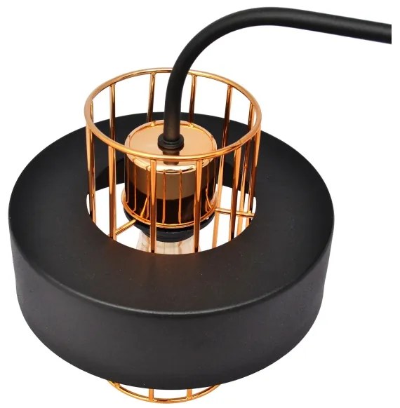 Nástěnná lampa VOLTA 1xE27/15W/230V 34 cm černá/rose gold