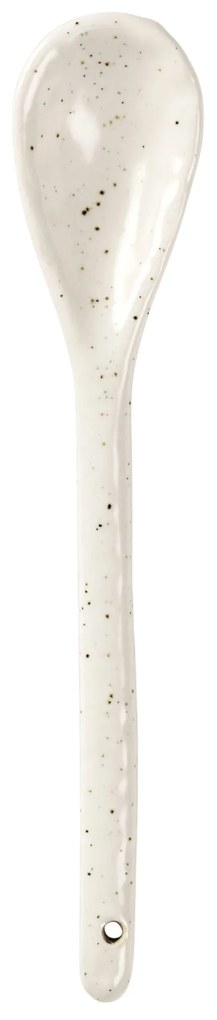 Broste Keramická lžička Nordic Vanilla, krémová barva, keramika