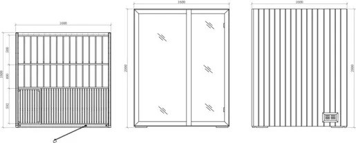 Sentiotec finská sauna ONNI 1600x1600x2000 mm