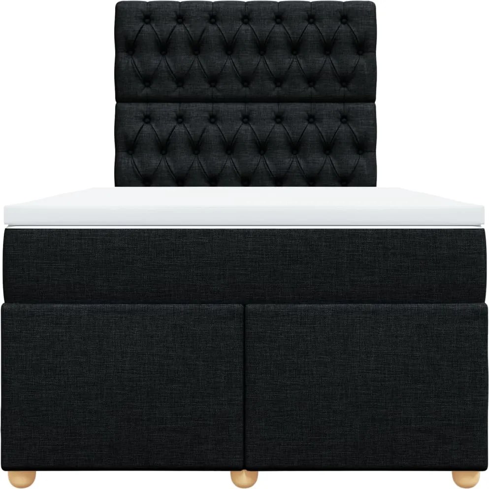 Box spring postel s matrací černá 120x190 cm textil 3293528