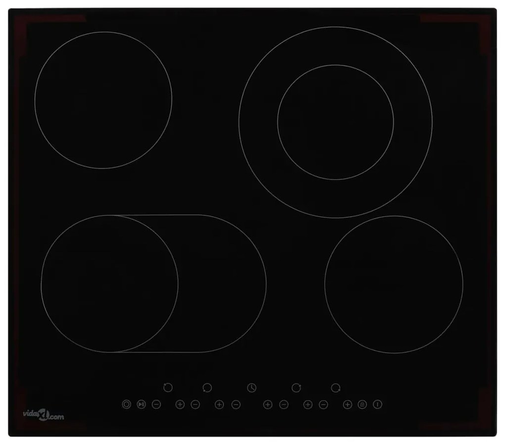 Keramická varná deska 4 varné zóny dotykové ovládání 6 600 W