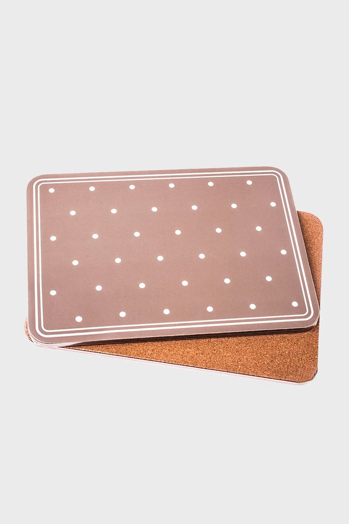 Sada 2 ks prostírání Beige dots béžová