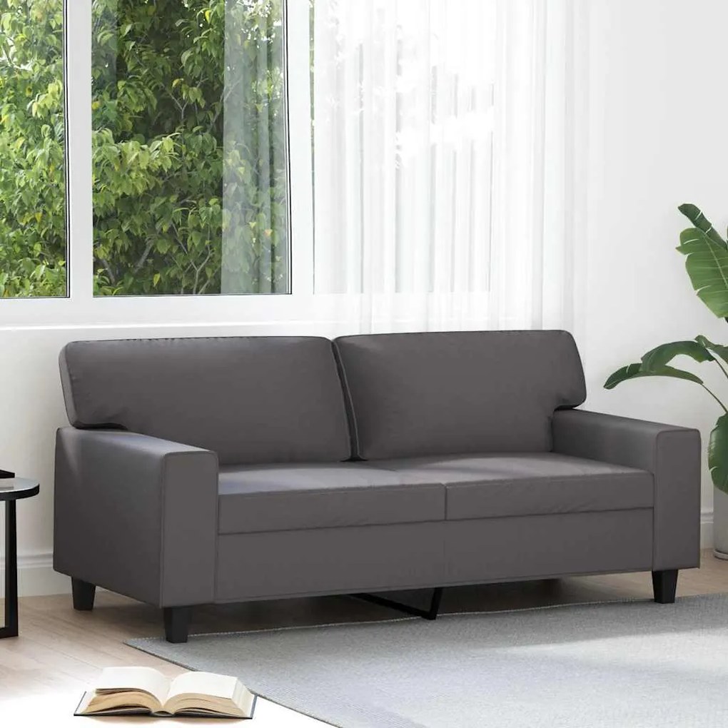 vidaXL 2místná pohovka 140 cm umělá kůže [359417] Barva: Šedá