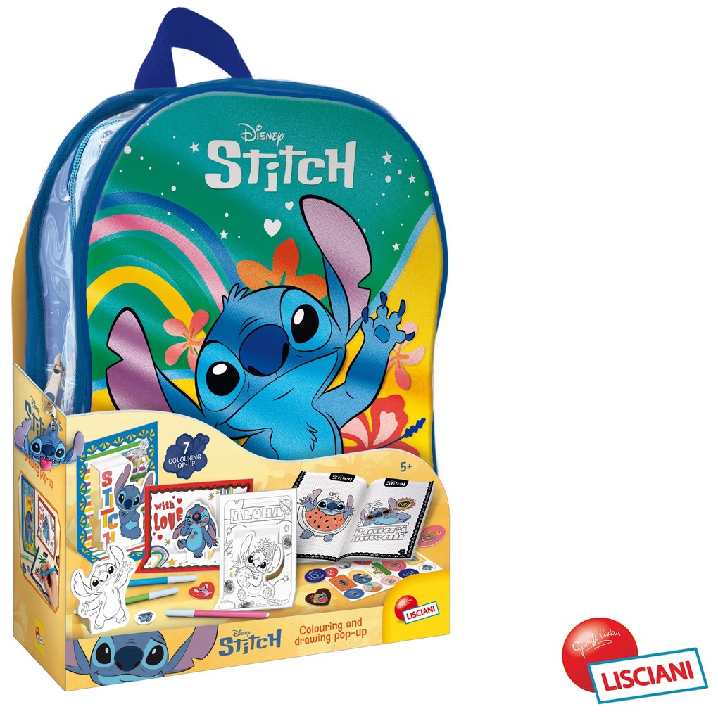 Lisciani Stitch batoh kreslící sada 31 cm