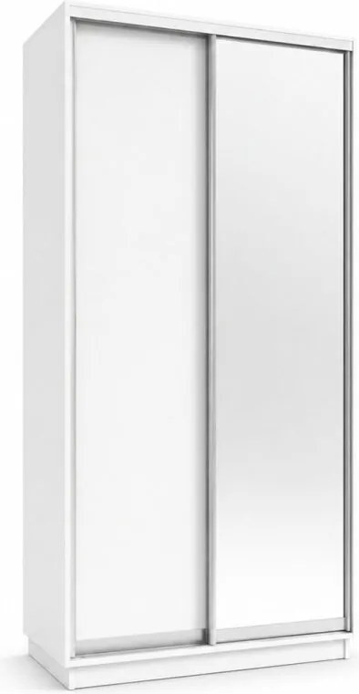Skříň s posuvnými dveřmi 1200x2200x600 1LTD 1 Zrcadlo nymphaea alba, profil stříbrný